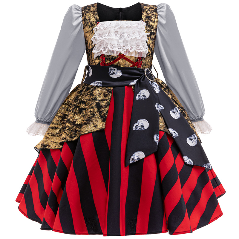 Girl Pirate Captain Dress Halloween Costume Cosplay
