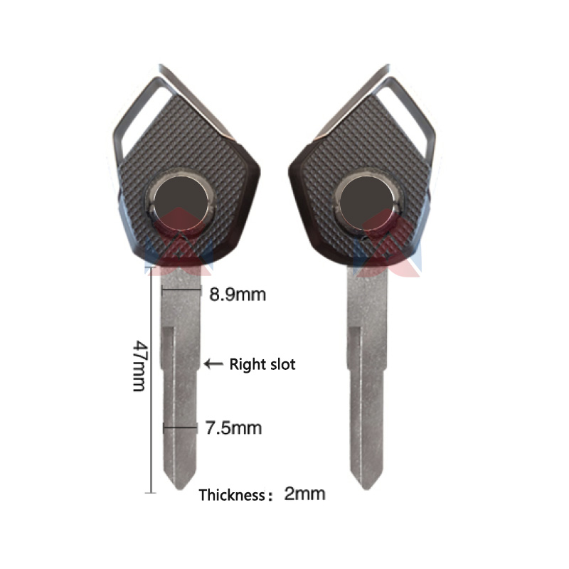 Motorcycle Uncut Blank Key For Kawasaki Ninja H2 H2R ZX6R ZX10R zzr400 ...