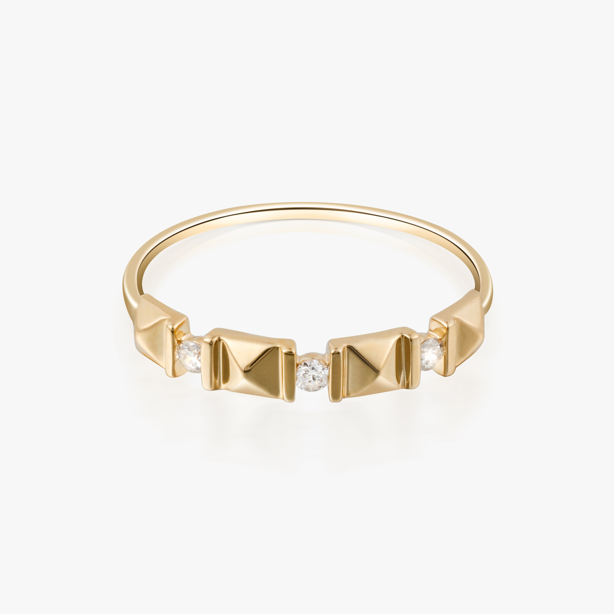 14K Rivet Diamond Ring