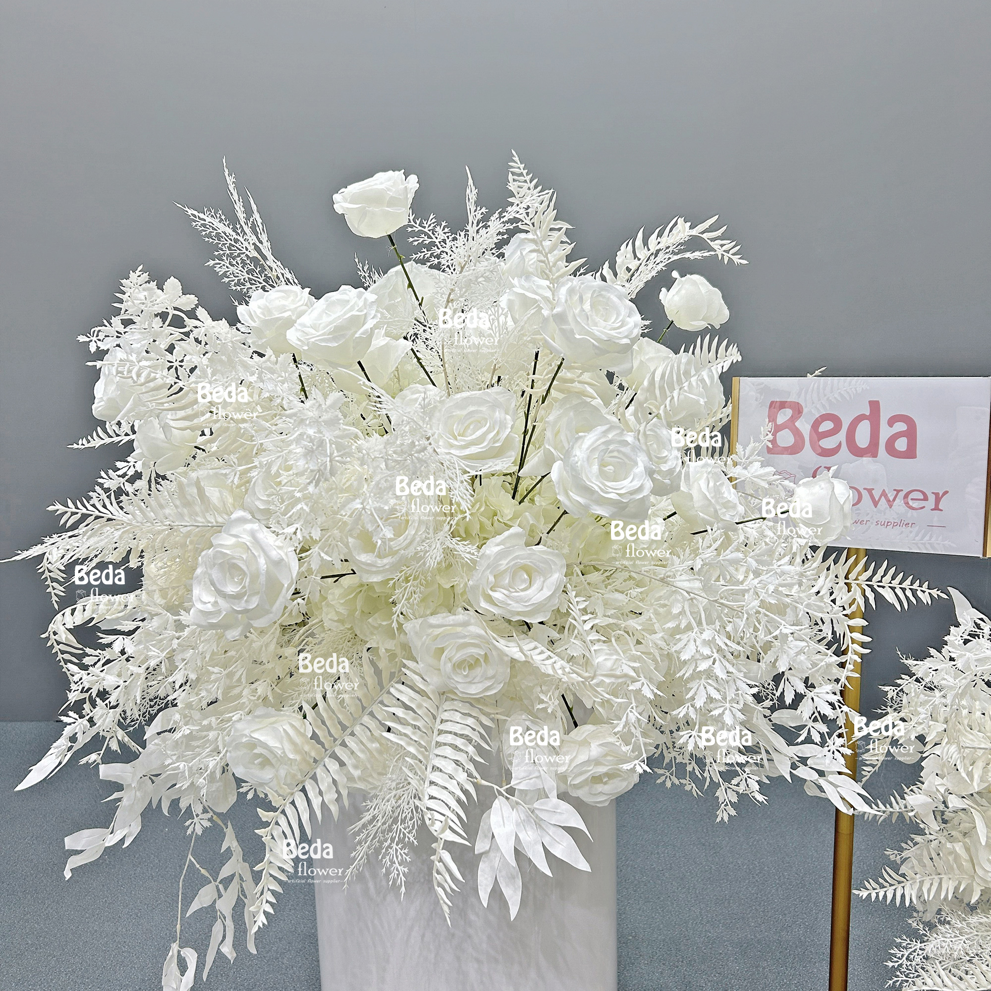Beda Luxury Customized White Rose Party Events Reception Wedding ...