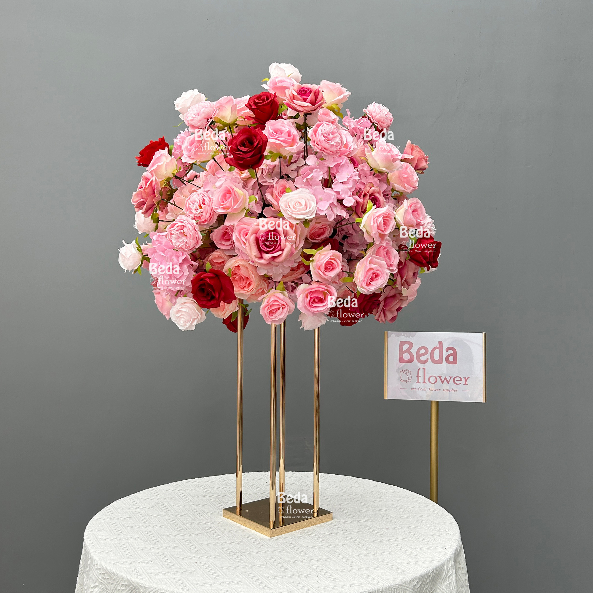 Beda Factory Customization Artificial Silk Flower table Runner Party ...