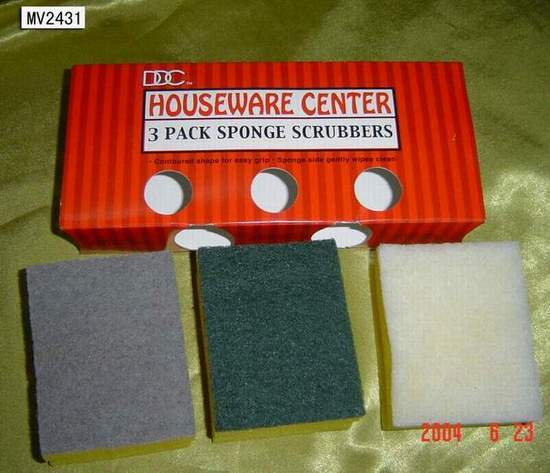 3PC SPONGE SCRUBBERS
