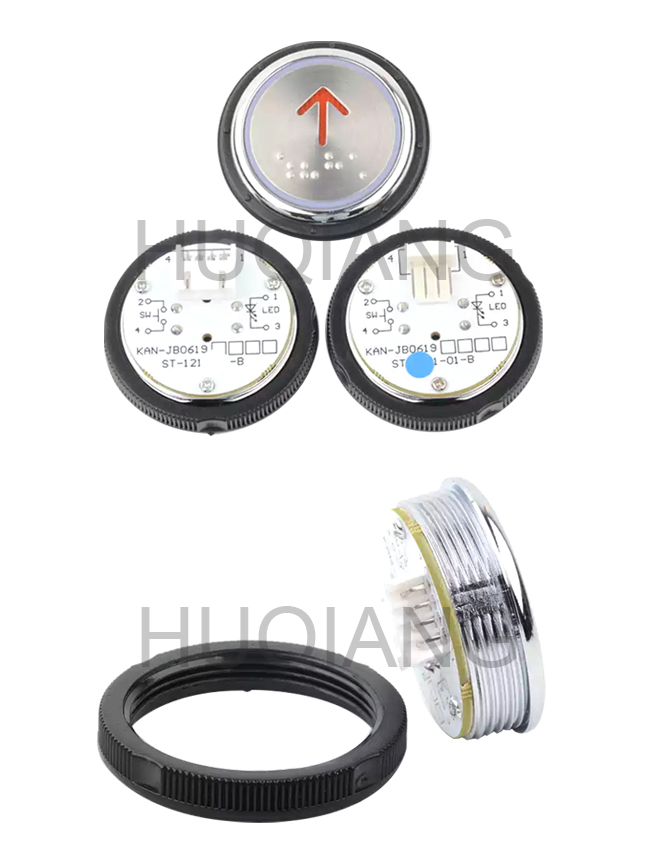 Elevator Parts Elevator Push Button Braille Round Keypad KAN-JB0619 ...