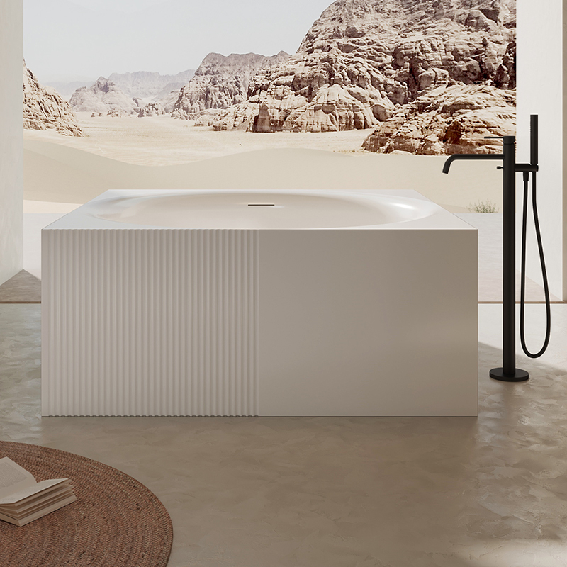 Factory Supply Quality Assurance Freestanding Fluted Acrylic Bathtub XY ...