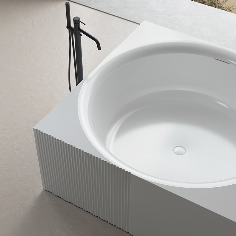 Factory Supply Quality Assurance Freestanding Fluted Acrylic Bathtub XY ...