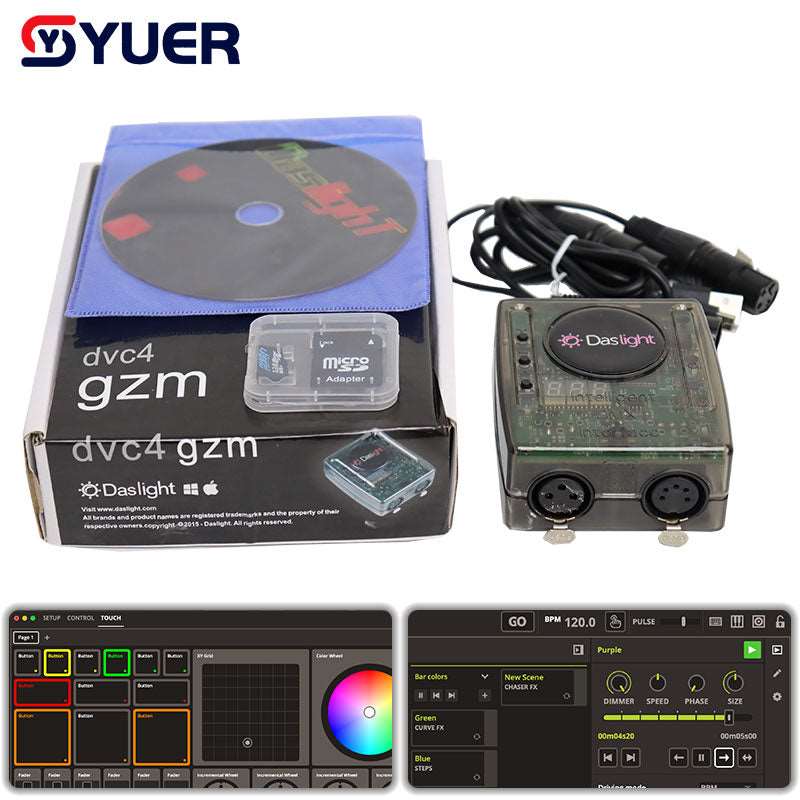 YUER Daslight DVC4 GZM DMX Stage Lighting Control USB DMX512 Software ...