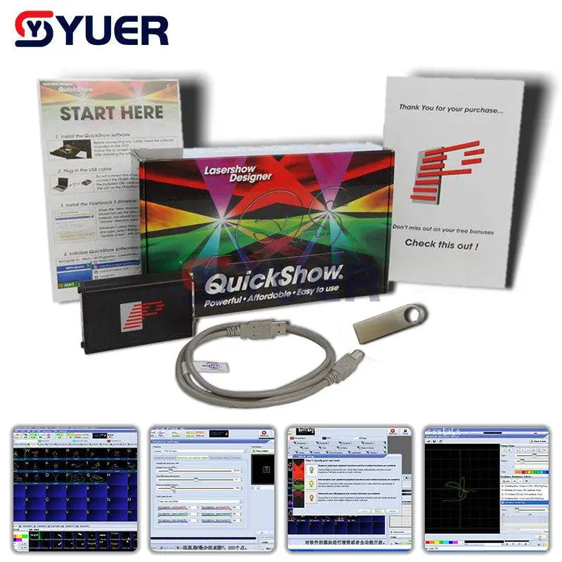 YUER Professional Laser Show Designer Light Control Syetem Pangolin FB3 ...