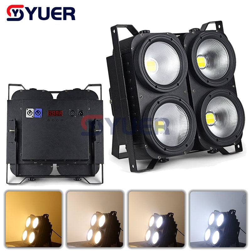 YUER LED COB 4 Eyes 4X100W Blinder Light DMX Stage Lighting Effect DMX ...