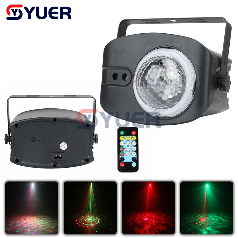 YUER 13W LED Disco Light Music Stage Lights DJ RG Laser Magic Ball Lamp ...