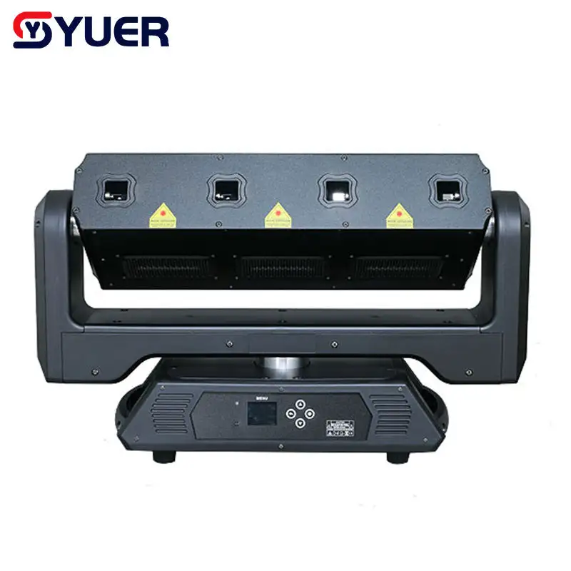 YUER New Double Side 4x2w RGB Laser 20Kpps Scanner Beam Projector With ...