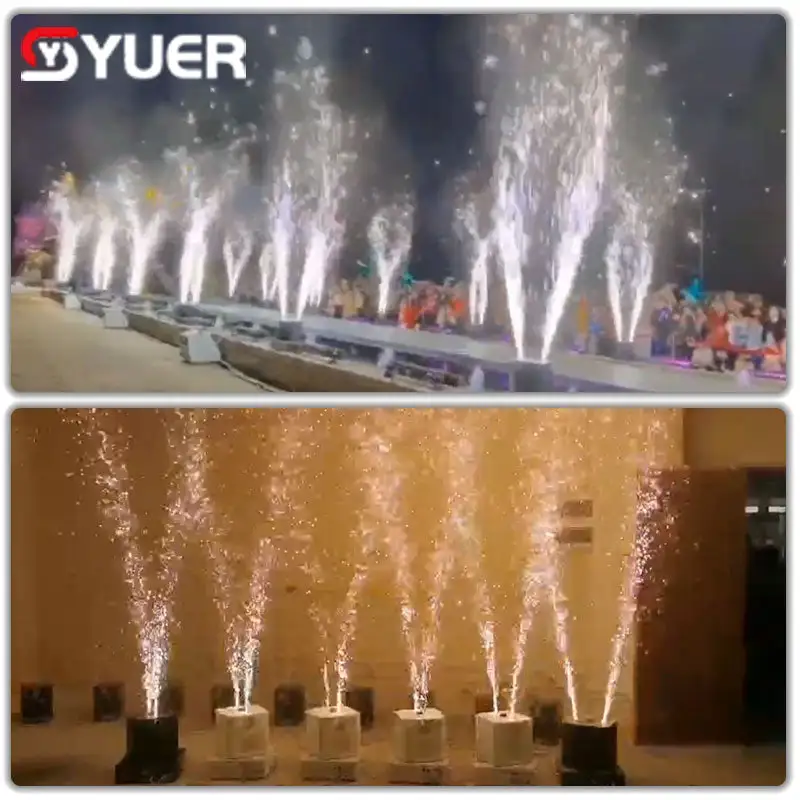 YUER NEW Rotate Cold Spark Machine 1300w Dual Spin sprinkler Stage ...