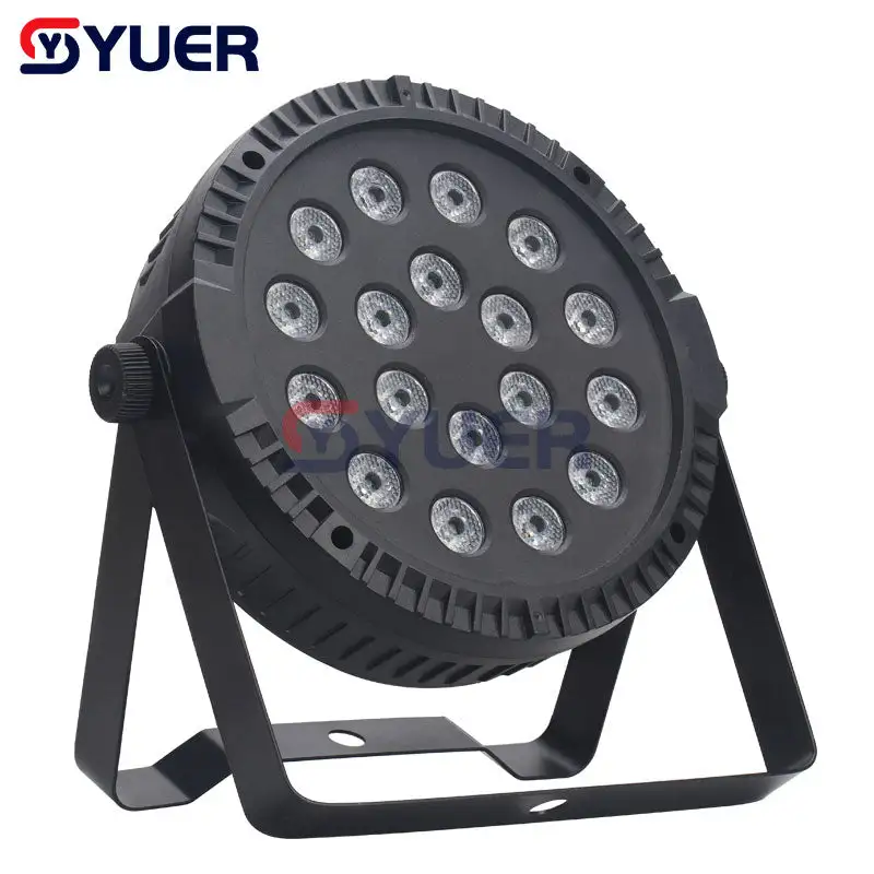 YUER Professional Stage Lights 18LED RGB 3in1 Par Light DMX Colour ...