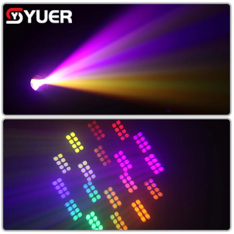 YUER NEW LED Moving Head Light 200W Beam+Spot+18 Rotating Prisms ...