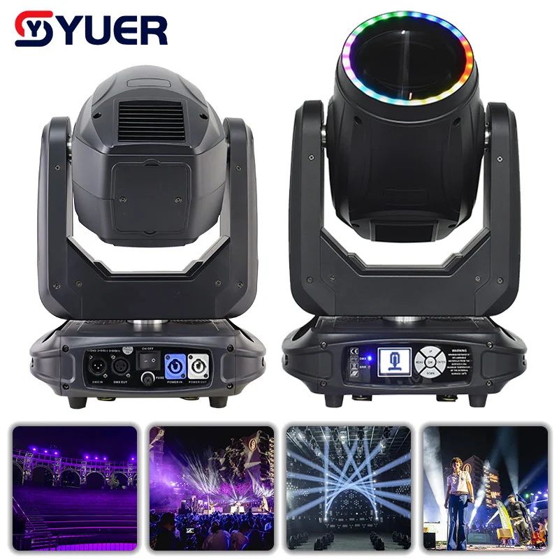 YUER With SMD Aperture 295W 12R Beam Moving Head Lighting 8+16+24 Prism ...