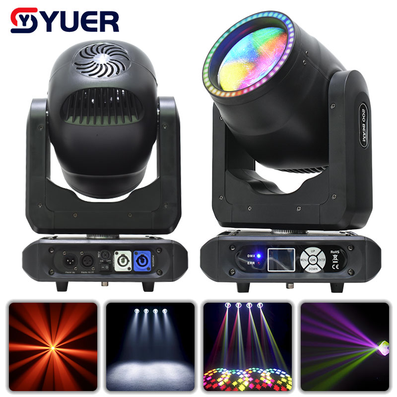 YUER 200W LED Moving Head Light Beam+Spot+Aperture+ 8+16Prisms DMX ...