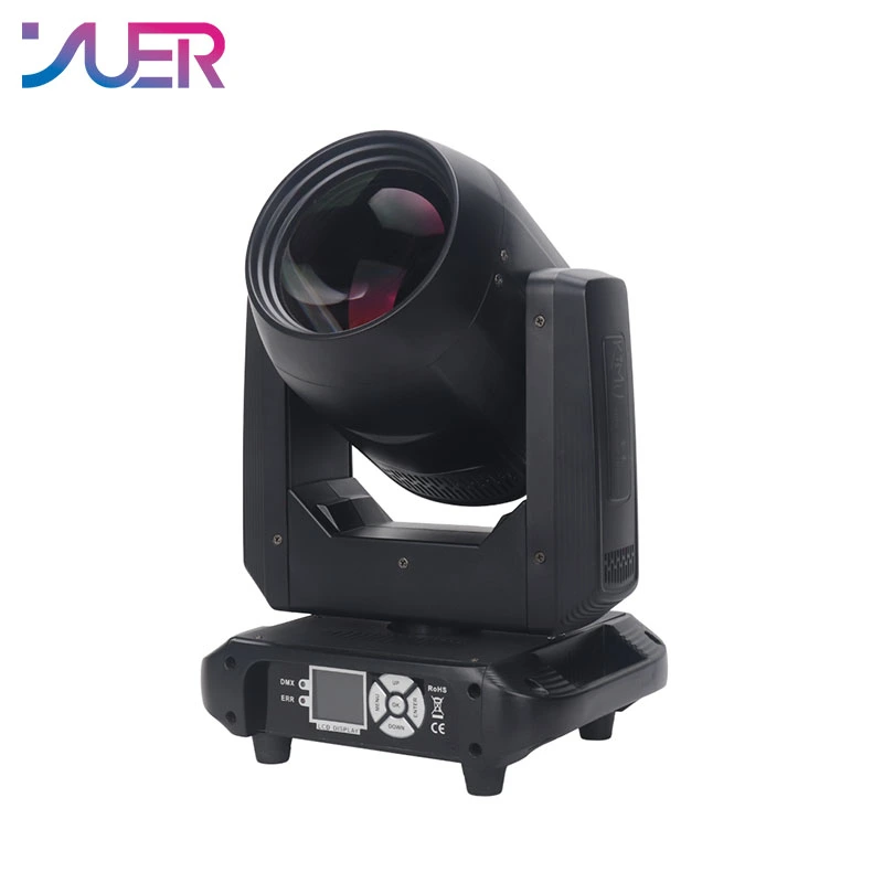YUER Mini 200W LED Moving Head Light Beam Spot 18 Rotating Prisms DMX ...