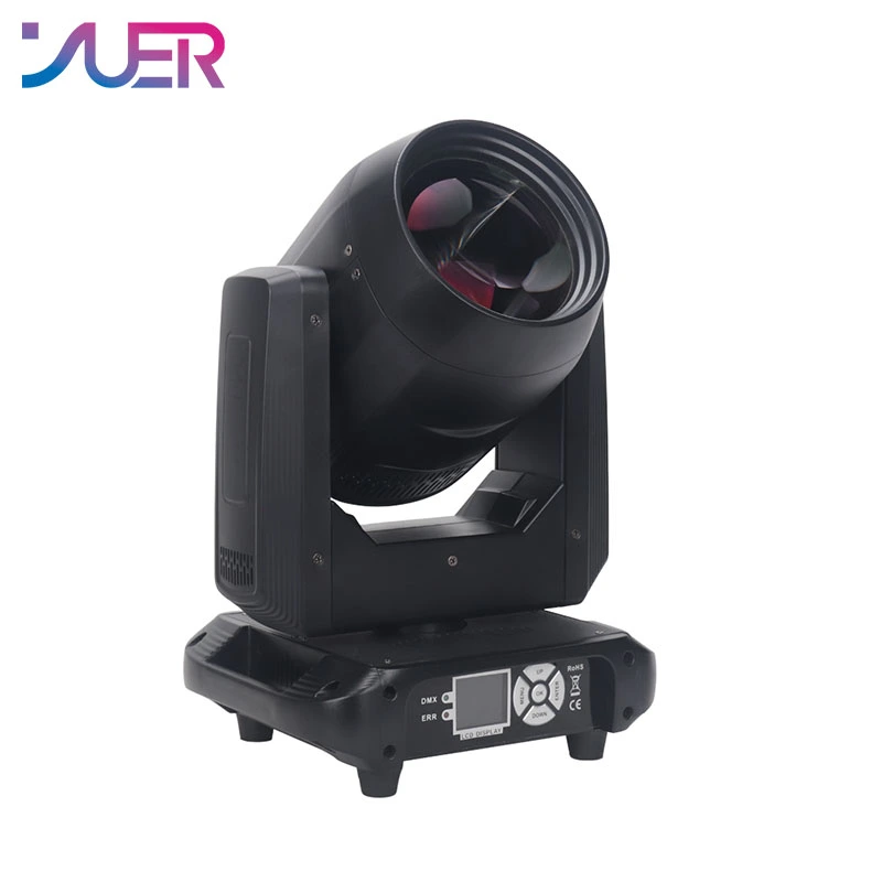 YUER Mini 200W LED Moving Head Light Beam Spot 18 Rotating Prisms DMX ...