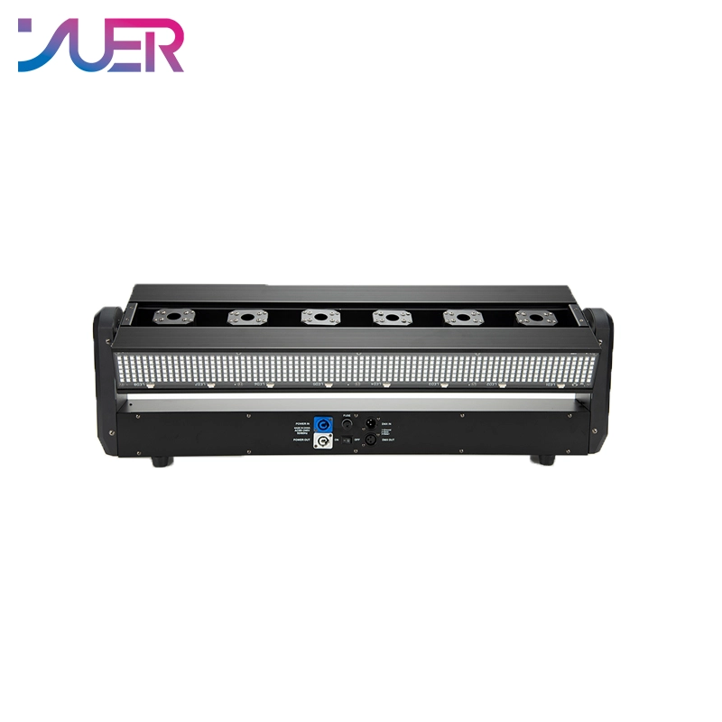 YUER 6 Eyes Moving Head RGB Laser Bar Beam Strobe Stage Effect Lighting ...