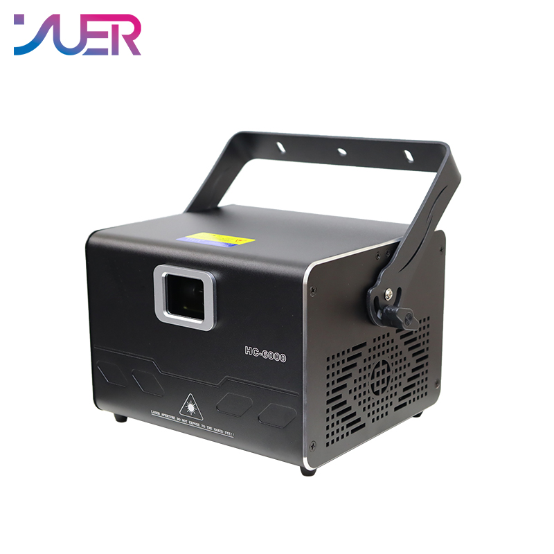 YUER Full Color 6W RGB Animation Laser Stage Light Laser Analog ...