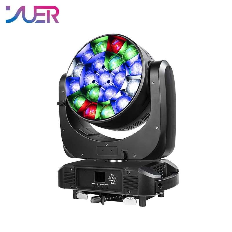 YUER 19X20W Big Bee Eye Zoom RGBW Moving Head Light DMX512 RDM 21/23/35 ...