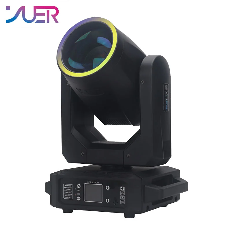 YUER NEW LED With Ring Moving Head Light 200W Beam+Spot+18 Rotating ...