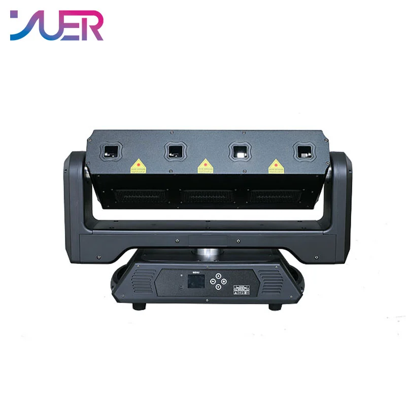 YUER New Double Side 4x2w RGB Laser 20Kpps Scanner Beam Projector With ...