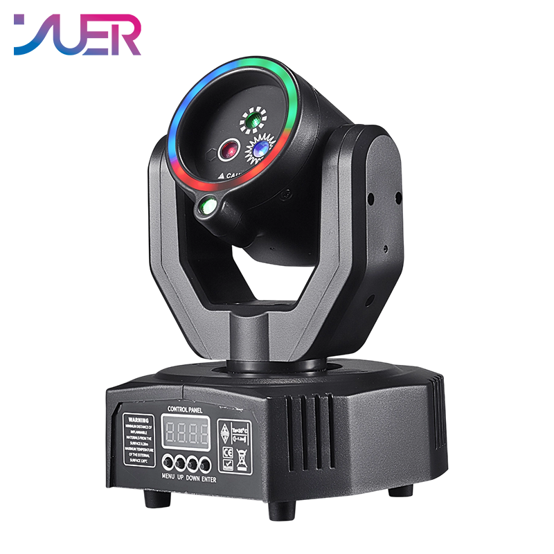 YUER Mini Moving Head Laser Light With LED Ring 1X50mw Red+1X50mw ...