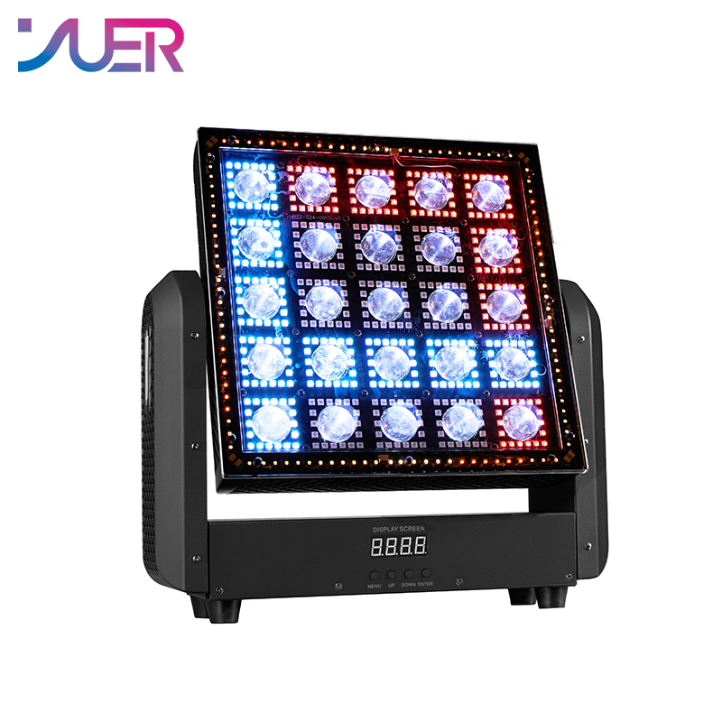 YUER LED Moving Head Matrix Light 25X5W White + 400PCS RGB + 108PCS ...