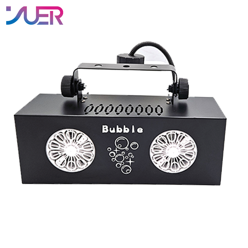 YUER Mini Double-headed Bubble Machine Stage Effect With Remote Control ...