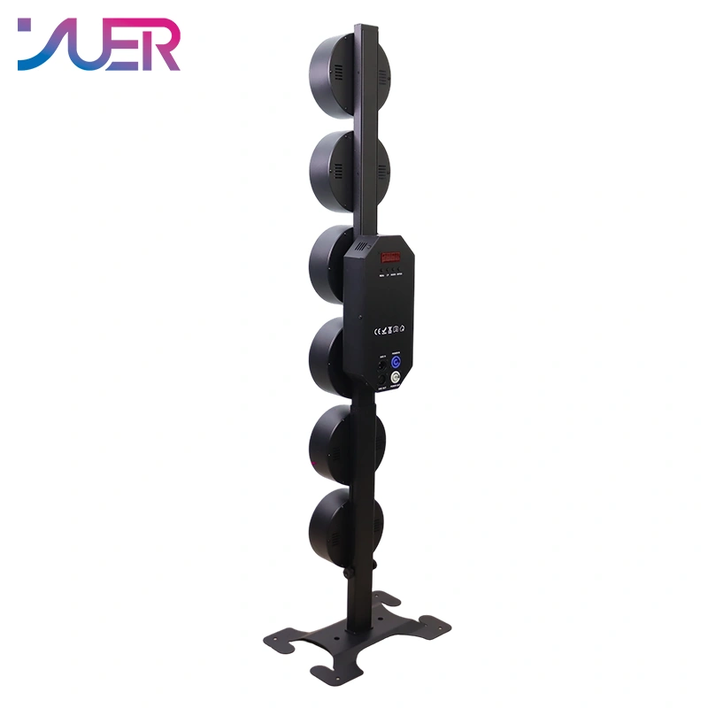 YUER LED 6-Eye 6X60W COB Par Light 2200K+RGB Beads Vertical Retro Lamp ...