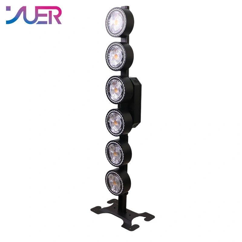 YUER LED 6-Eye 6X60W COB Par Light 2200K+RGB Beads Vertical Retro Lamp ...