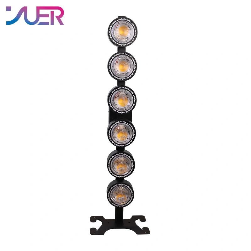 YUER LED 6-Eye 6X60W COB Par Light 2200K+RGB Beads Vertical Retro Lamp ...