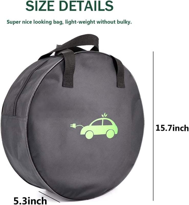 Durable EV Cable Bag Organizer (1680D Nylon) for Charging Cables