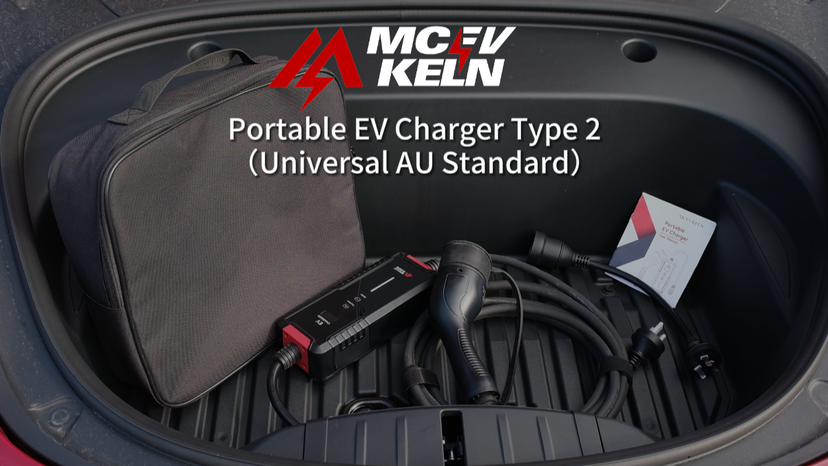 Portable Type 2 EV Charger 6A-15A with Australian 15A Plug, IP65 Rated ...