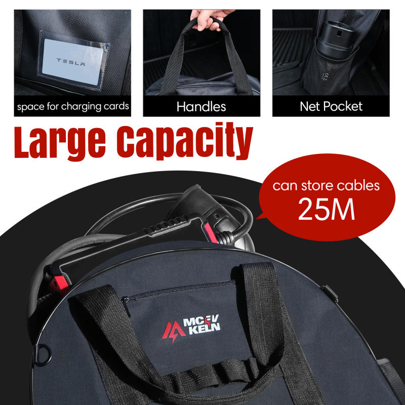Electric Car Cable & Tool Organizer Bag