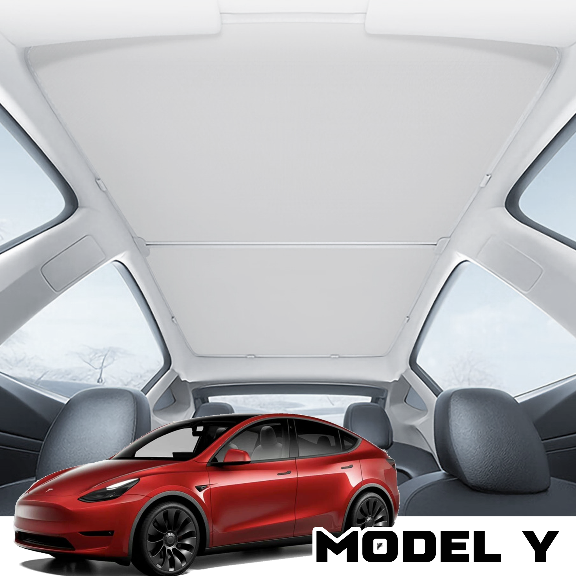Tesla Model Y Glass Roof Sunshade（2021-2024）
