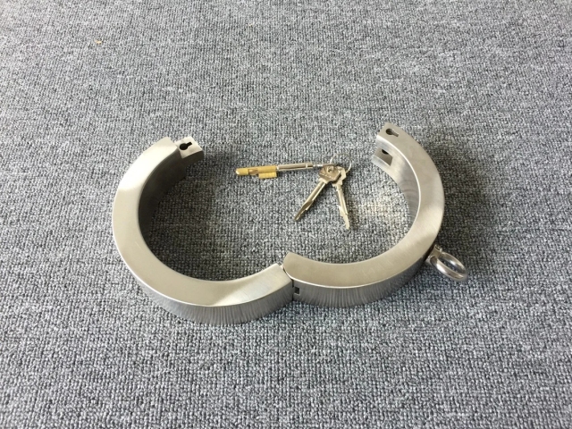 Size Customizable Super Heavy Stainless Steel Bondage Restraints Cuffs Kit