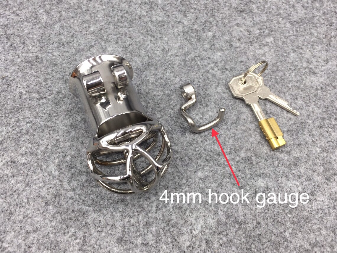 Customizable Penis Cage with Frenum Piercing Hook