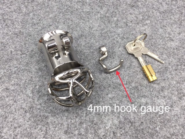 Customizable Penis Cage with Frenum Piercing Hook