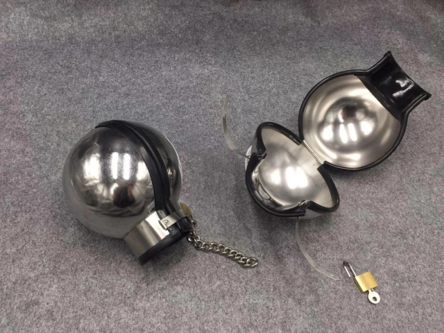 Stainless Steel Ball Shape Handcuffs for Bondage Restraints