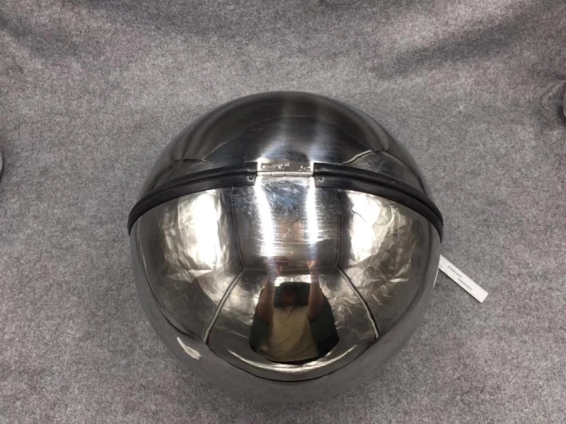 Stainless Steel Headhood Ball Shape Enclosed Helmet for Chocking Bondage