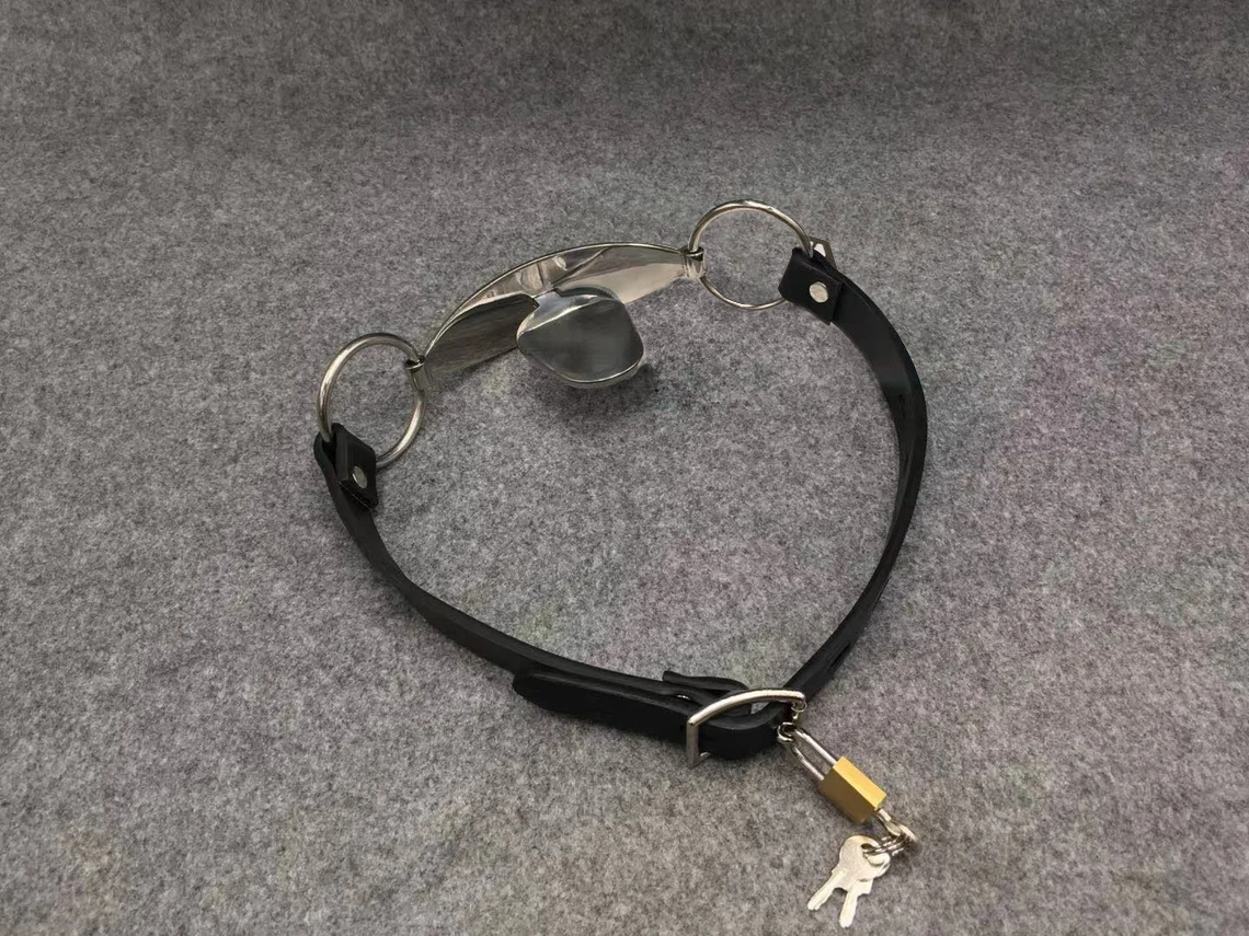 Stainless Steel Tongue Depressor Mouth Gag for Bondage Restraints