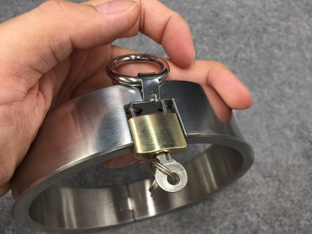 Customizable Metal Bondage Gear Device Stainless Steel Collar