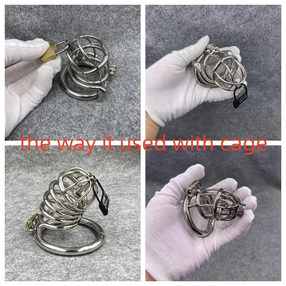 Titanium TetherSpout 3 Lengths E1 For Non-Piercing Chastity