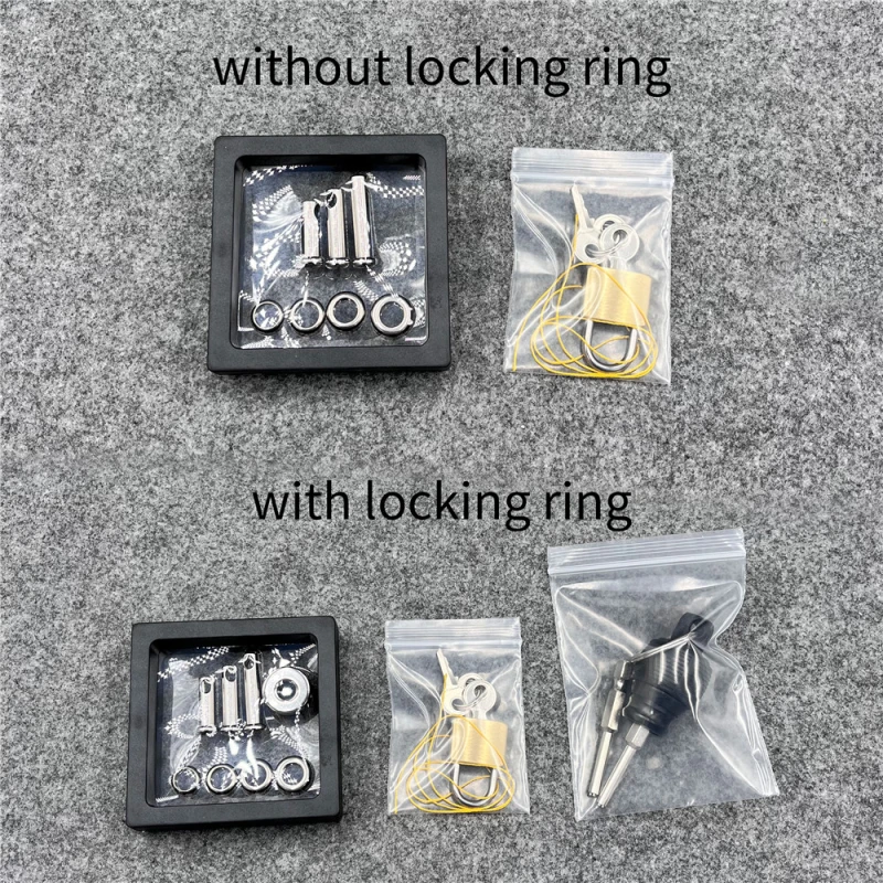 Titanium TetherSpout 3 Lengths E1 For Non-Piercing Chastity