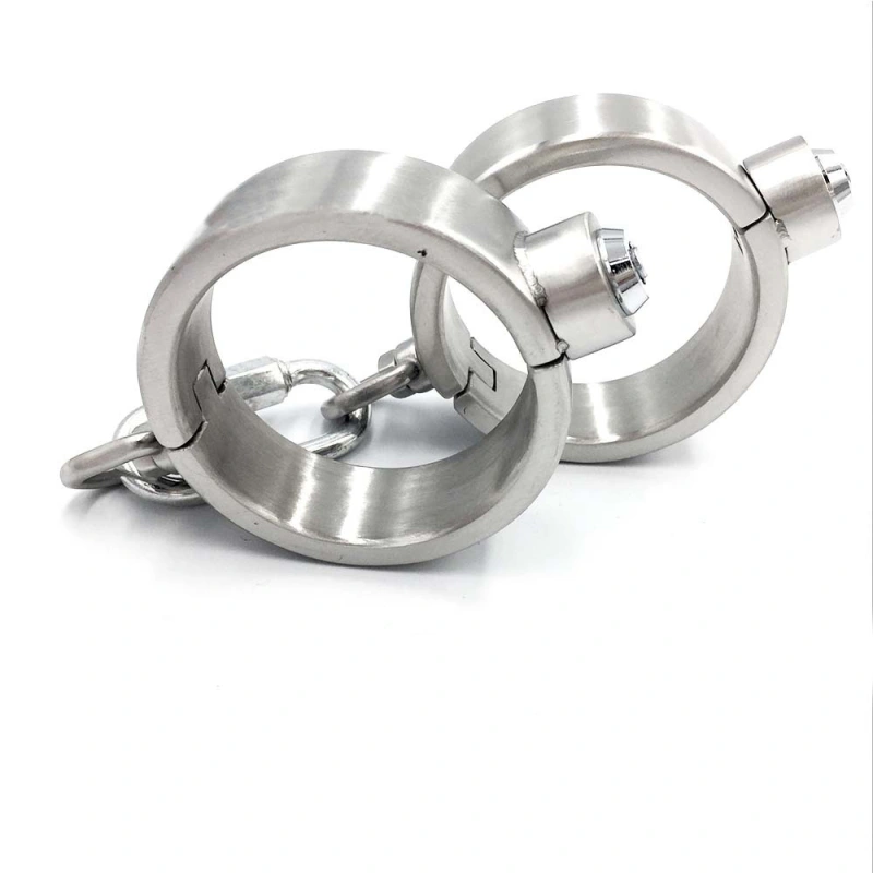 Stainless Steel Press Lock Handcuffs Bondage Gear