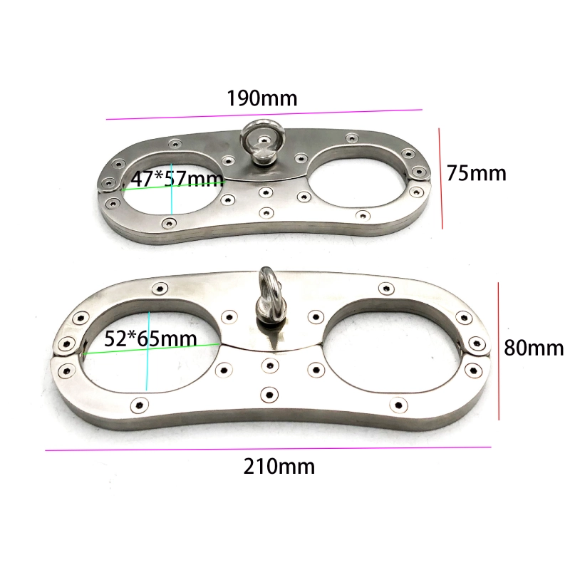 Customizable Heavy Stainless Steel Handcuffs Bondage Gear