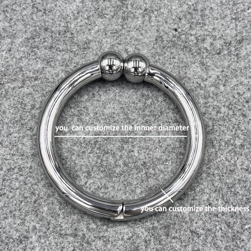 Customize Magnetic Cock Ring Stainless Steel Scrotum Pendant Ball Ring