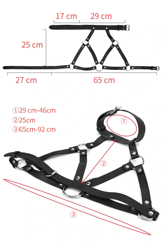 PU Leather Collar Bra Underwear