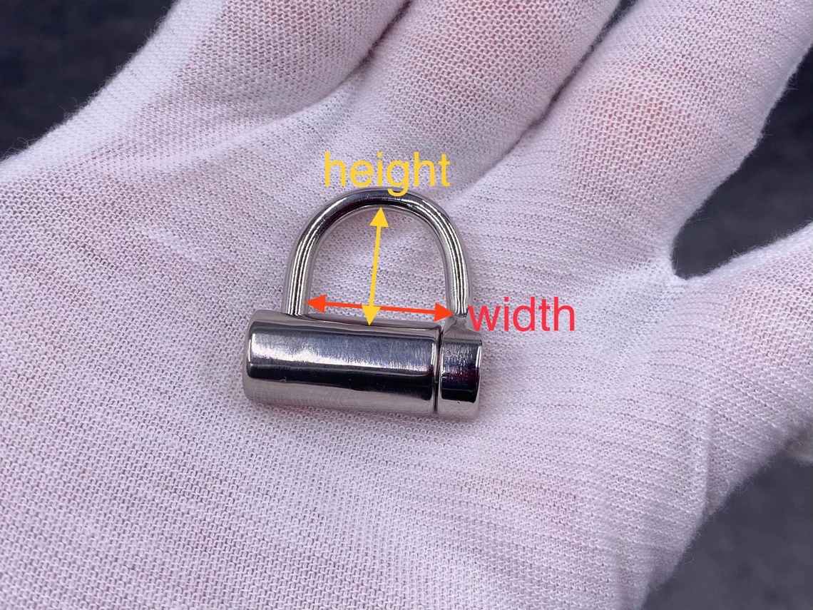 Stainless Steel/Titanium PA D Ring Lock,Piercing Padlock Locked By Screw
